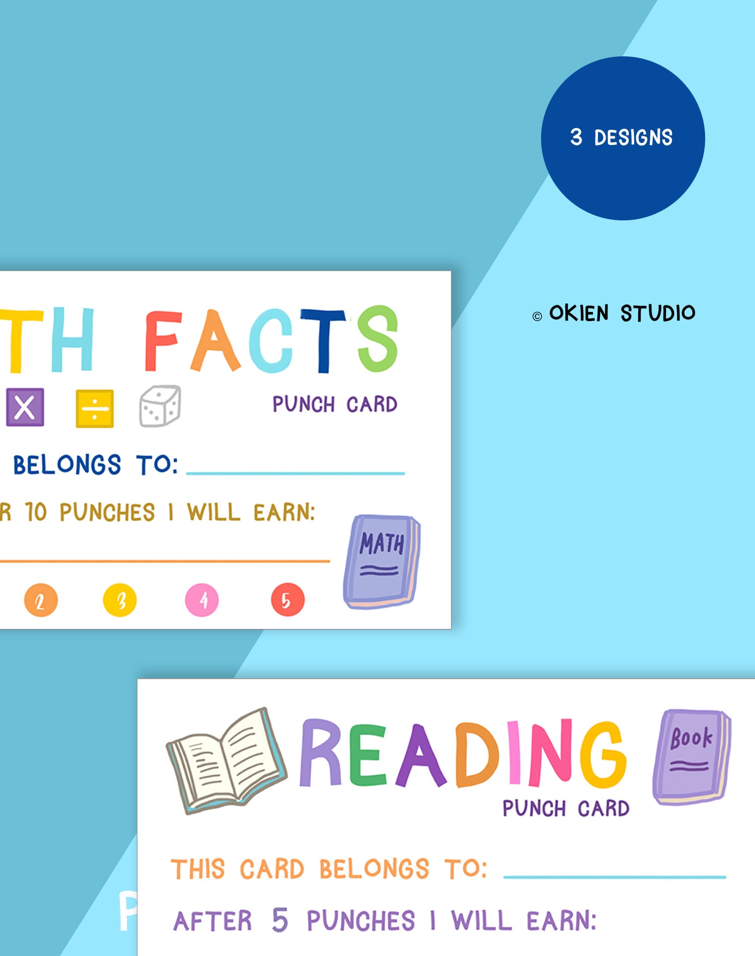 Printable Reward Punch Card Math Facts Reading Reward Card - Etsy Australia