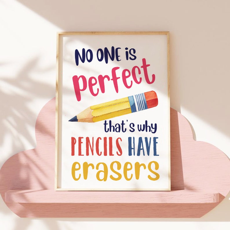 Growth Mindset Classroom Poster: Watercolor Pencil Art (digital ...