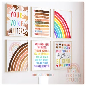 Classroom Art Bundle for Teacher Classroom Poster Gift for Teacher ...