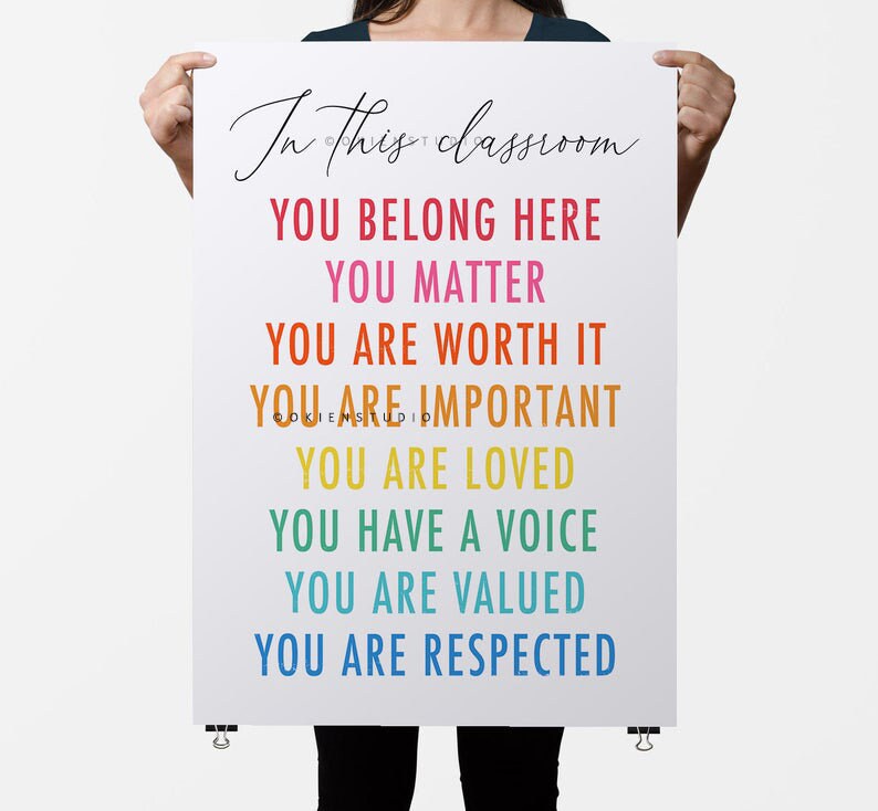 In This Classroom Colorful Classroom Poster Classroom - Etsy