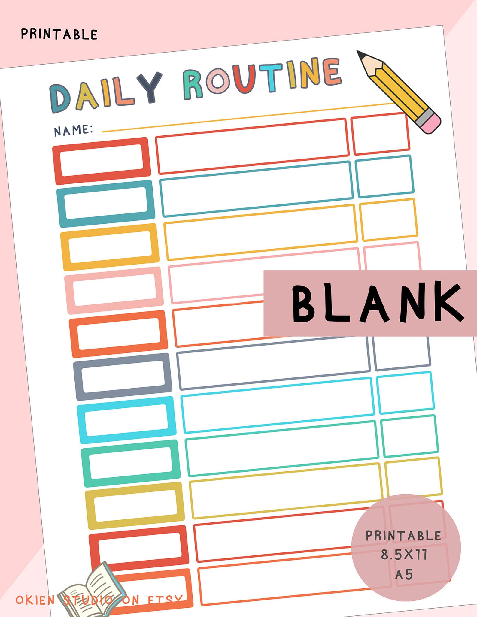 Daily Schedule for Kids Routine Chart for Kids Daily - Etsy