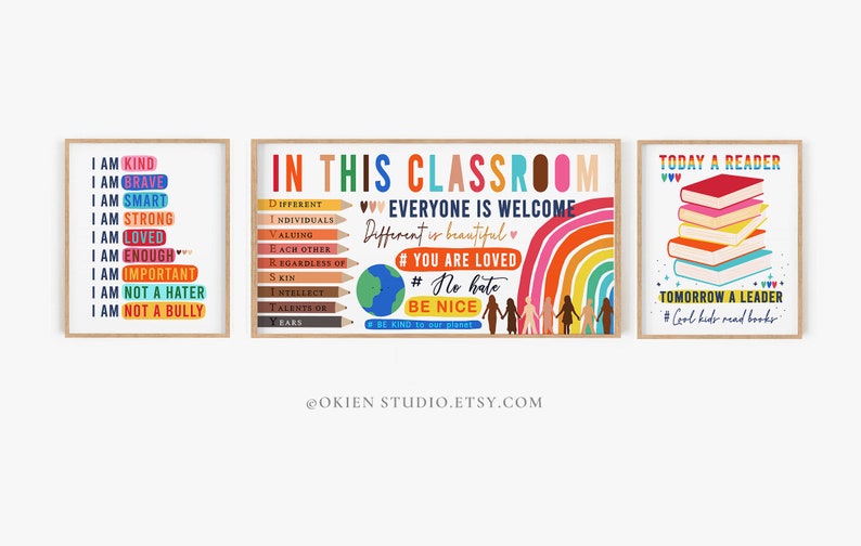 Reading Sign Teacher Classroom Sign No Hate Poster Read - Etsy