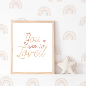Rainbow Wall Art, Boho Nursery, Pastel Rainbow Decor, Rainbow Poster ...