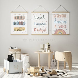 Speech Therapy Office Decor Prints: Safe Space, Voice Matters (digital ...