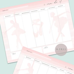 Dancer Planner, Ballet Planner Printable, Digital Planner, Ballerina ...