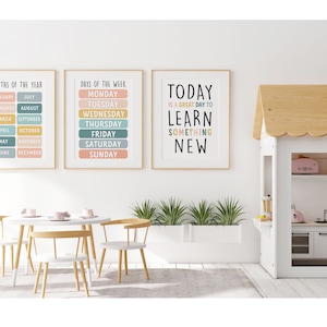 Pastel Boho Classroom Bundle Poster Set, 16 Posters, Grade 1 Classroom ...