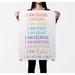 Positive Affirmations Wall Art I Am Sign Colorful Rainbow - Etsy