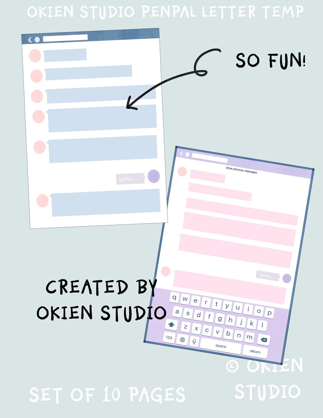 Phone Chatroom Conversation Letter Template, Creative Letter Template ...