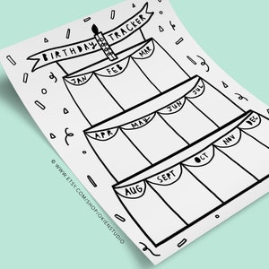 Printable, Birthday Tracker, Birthday Log, Birthday Calendar, Classic ...