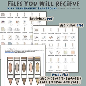 Neutral Stationery Clipart, Neutral Boho Classroom Labels, School ...