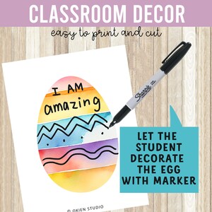 Easter Bunny Bulletin Board Kit: Egg-cellent Classroom Decor (digital ...