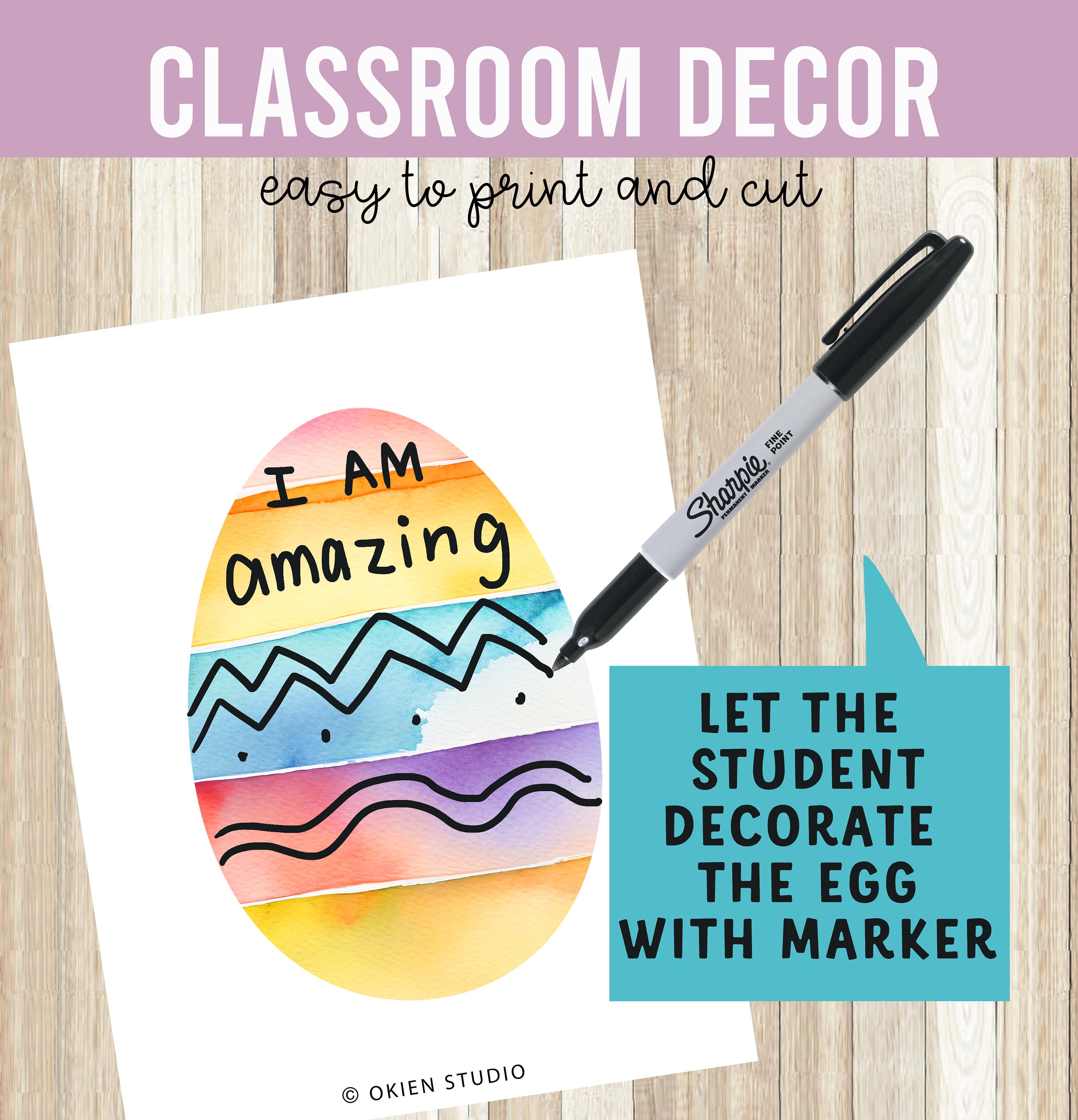 Easter Bunny Bulletin Board Kit: Egg-cellent Classroom Decor (digital ...