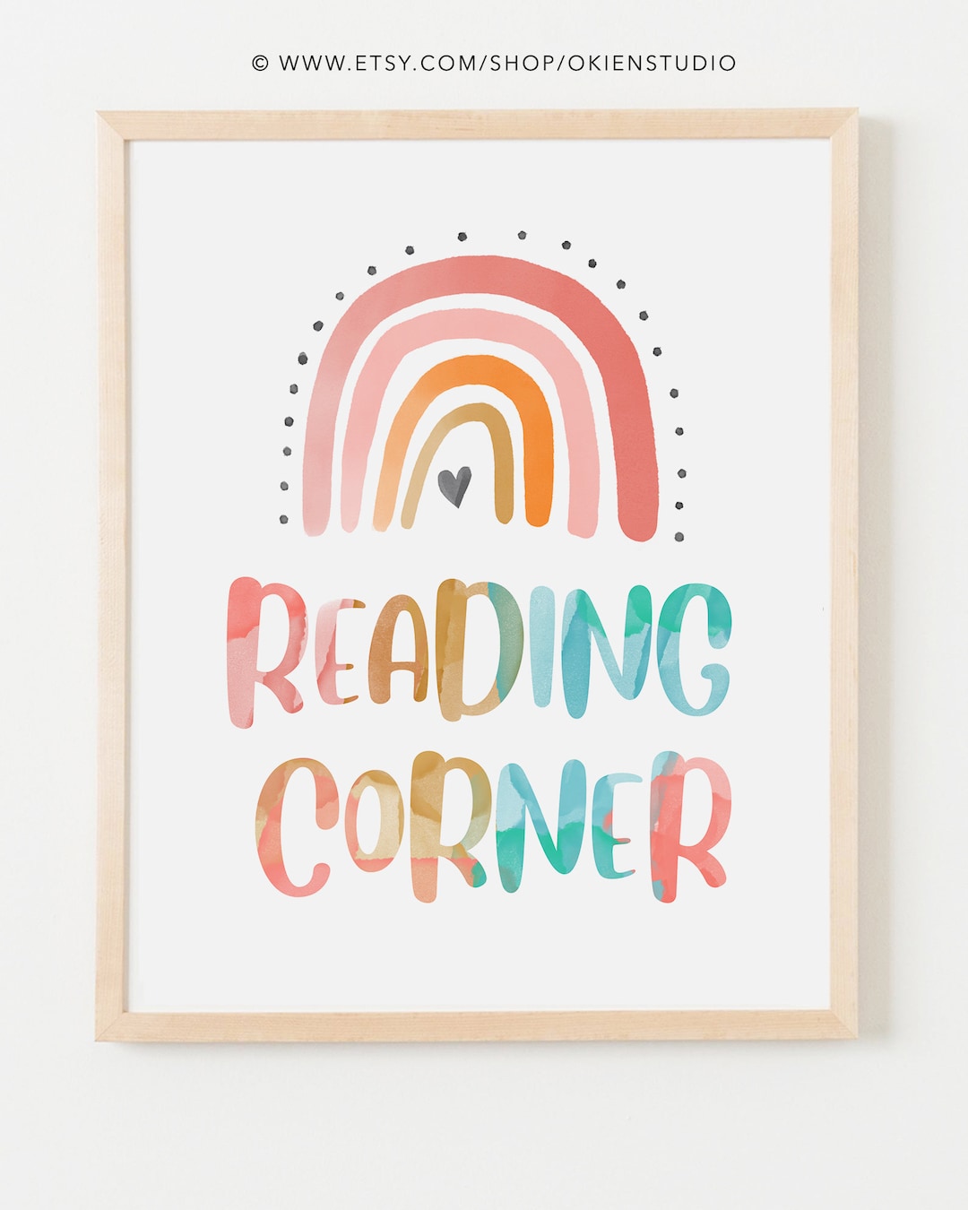 Reading Corner Sign – Pastel Rainbow Door Art Digital Download - Etsy