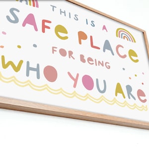 This is a Safe Space Poster, Classroom Signs Printable, Playroom Wall ...