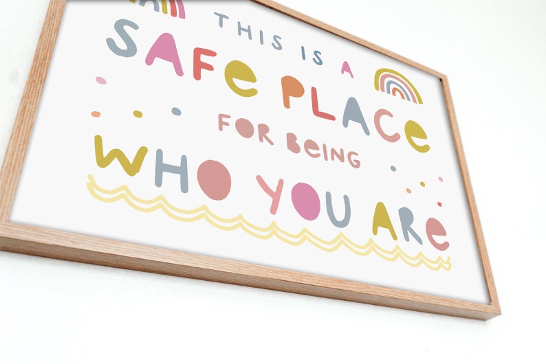This is a Safe Space Poster Classroom Signs Printable - Etsy