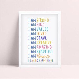 Kids Wall Art, Kids Affirmations, Personalized Kids, Boys Nursery ...