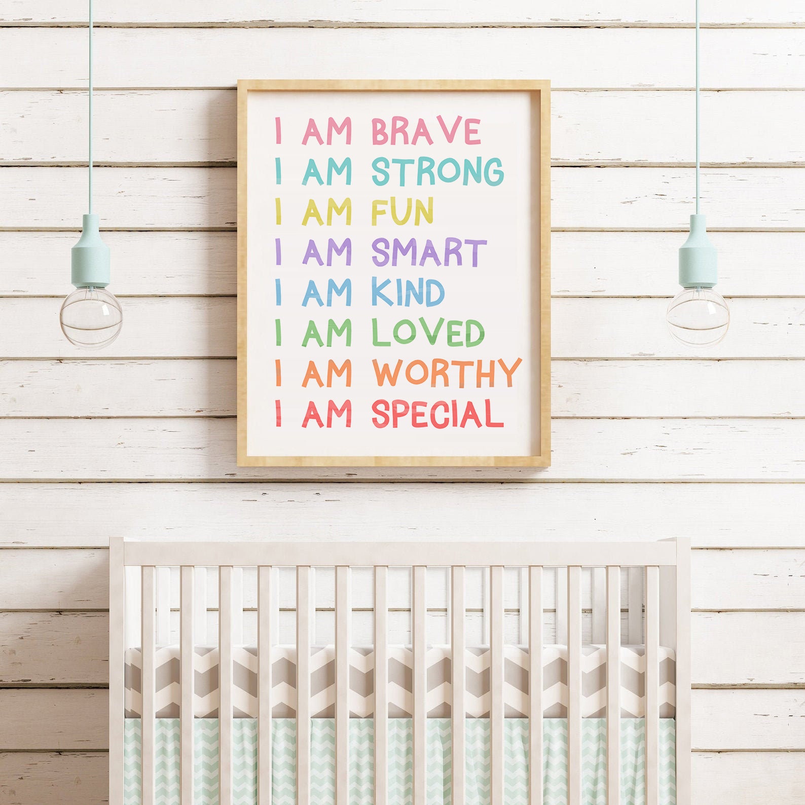 Printablei Am Strong Poster Soft Pastel Color Positive | Etsy