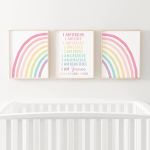 Printable Wall Art, Positive Affirmations Wall Art, Pastel Classroom ...