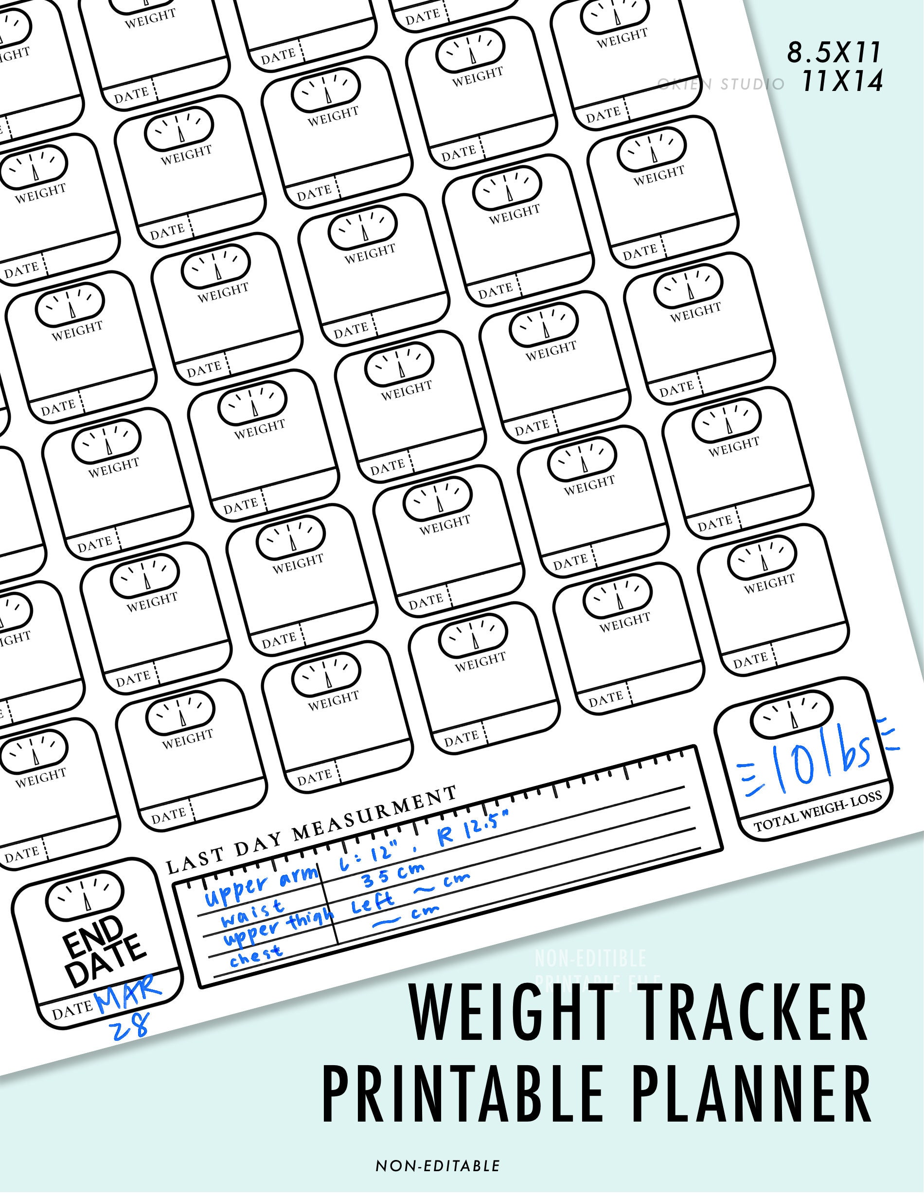 Weight Loss Tracker Digital Weight Watchers Tracker Weight - Etsy