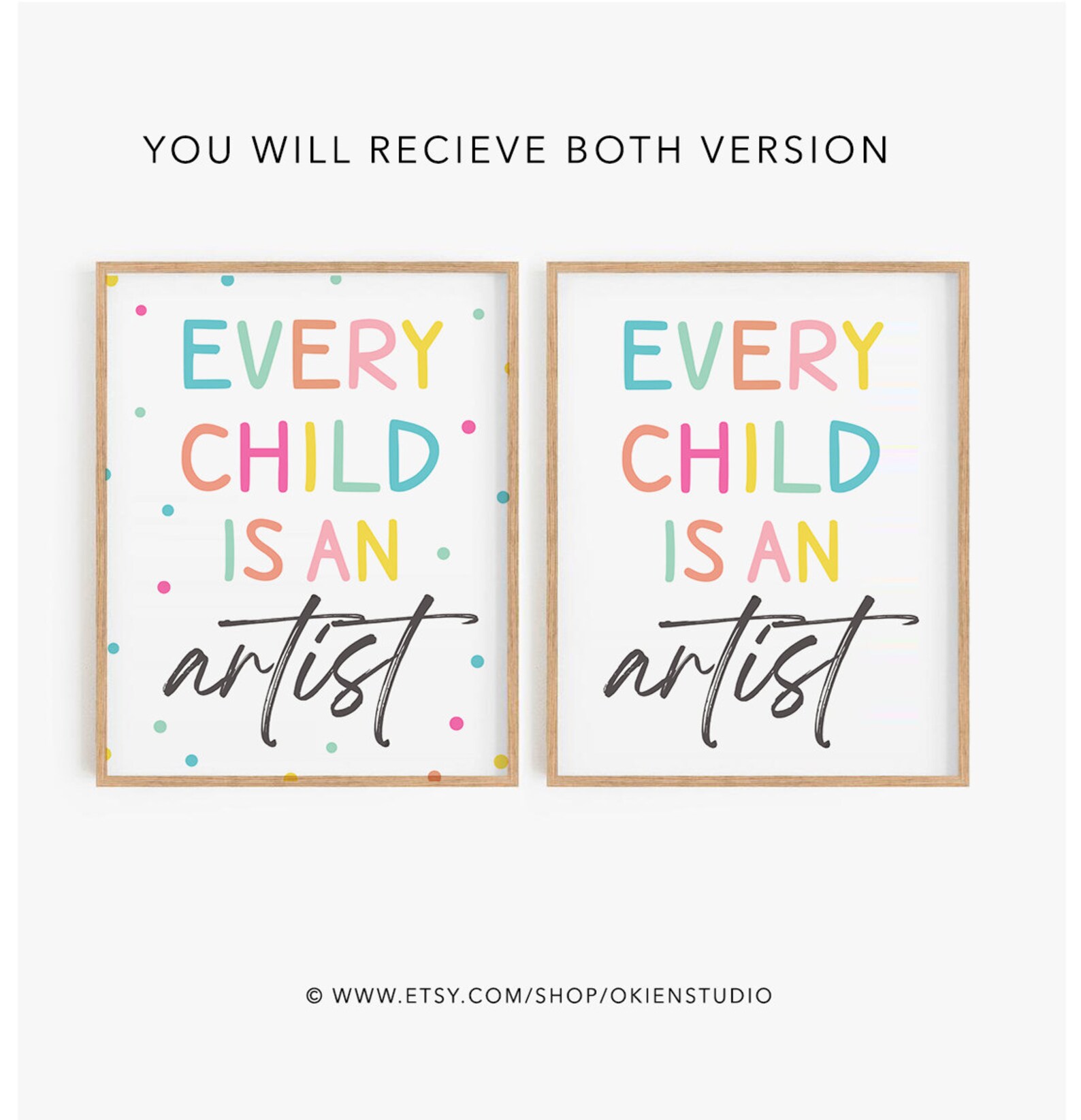 Every Child is an Artist Printable Kids Wall Art for Girls - Etsy
