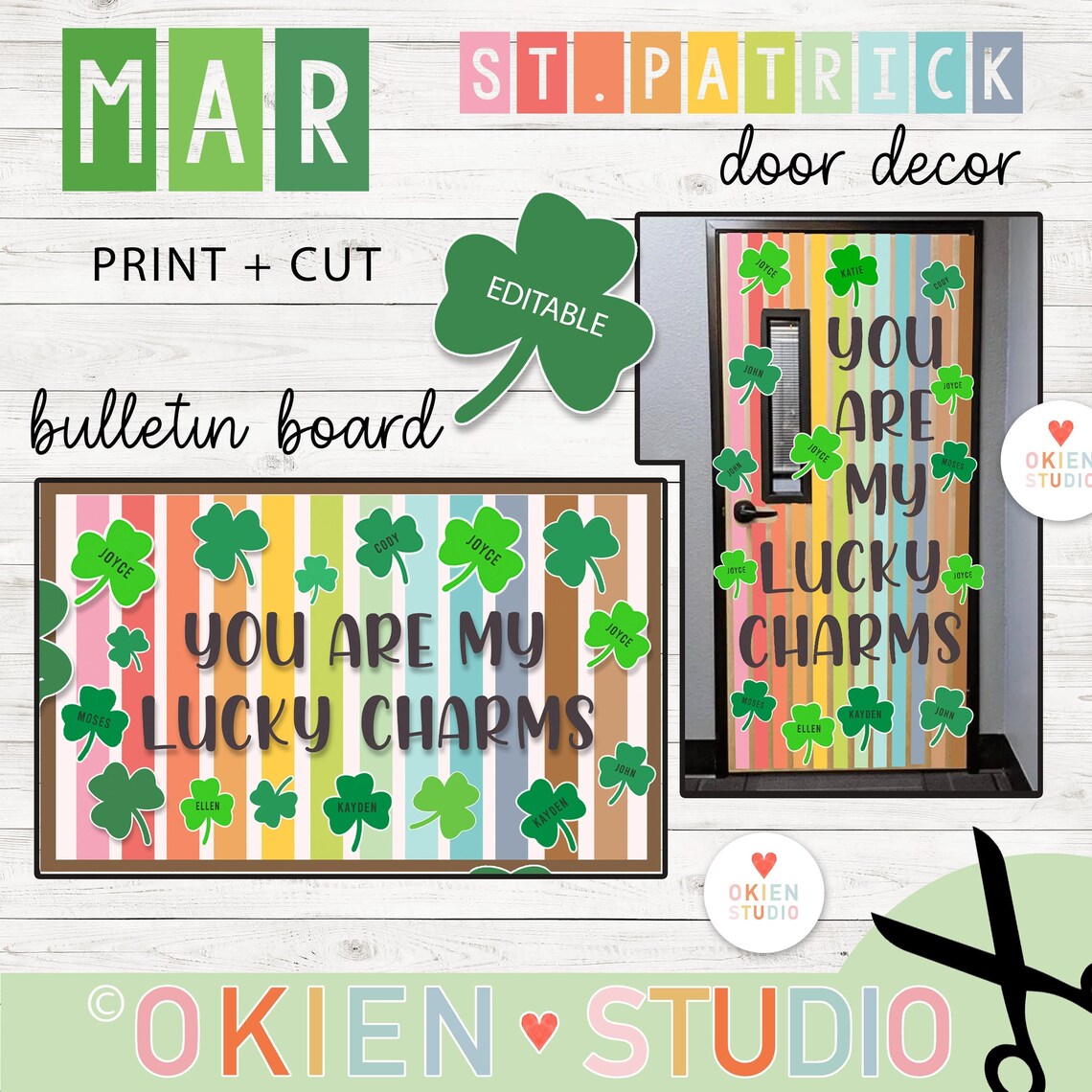St Patricks Day Classroom Decor Door Decor Bulletin Board - Etsy
