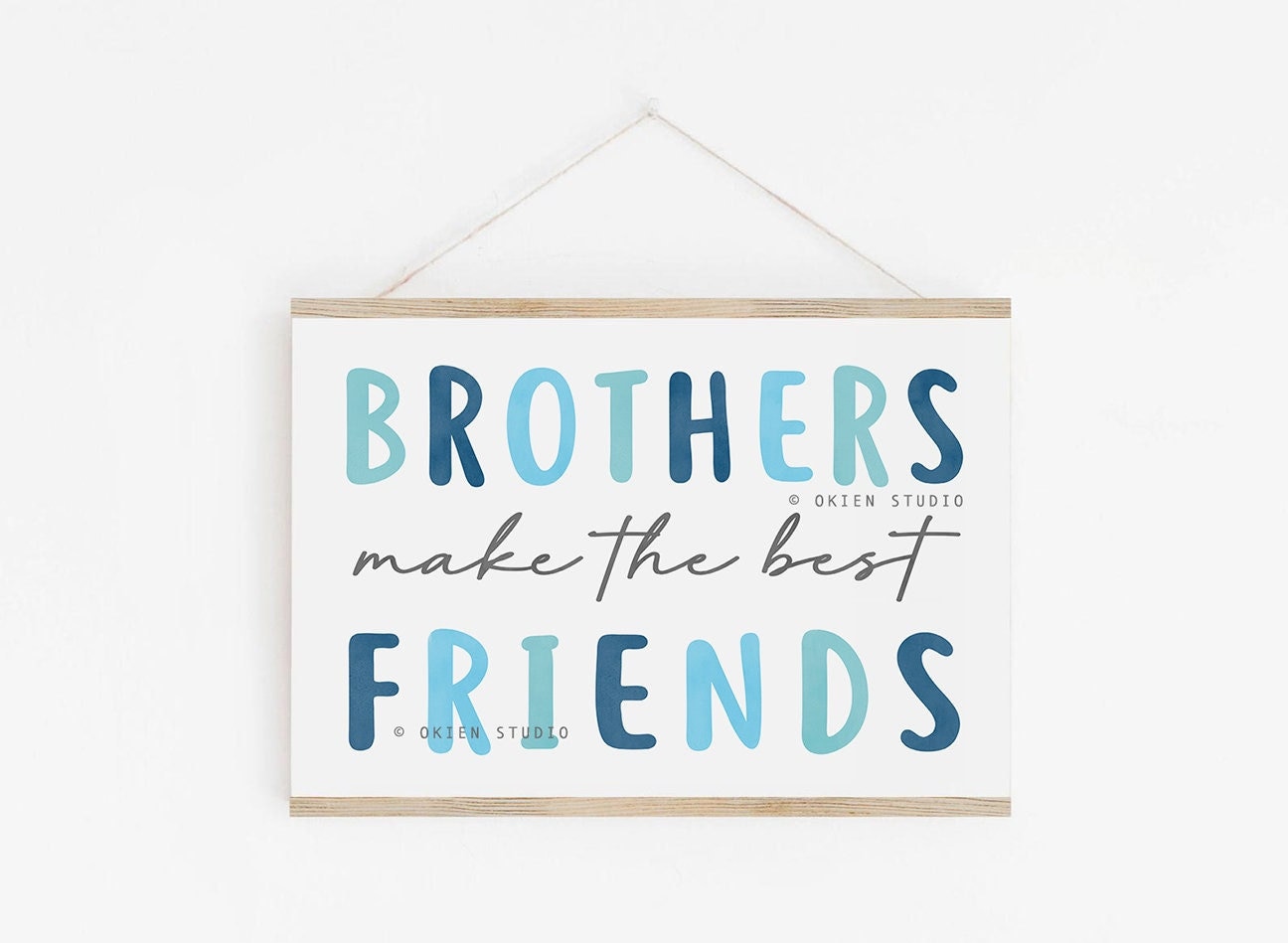 Brothers Make the Best Friends Printable Art Brother Quote - Etsy