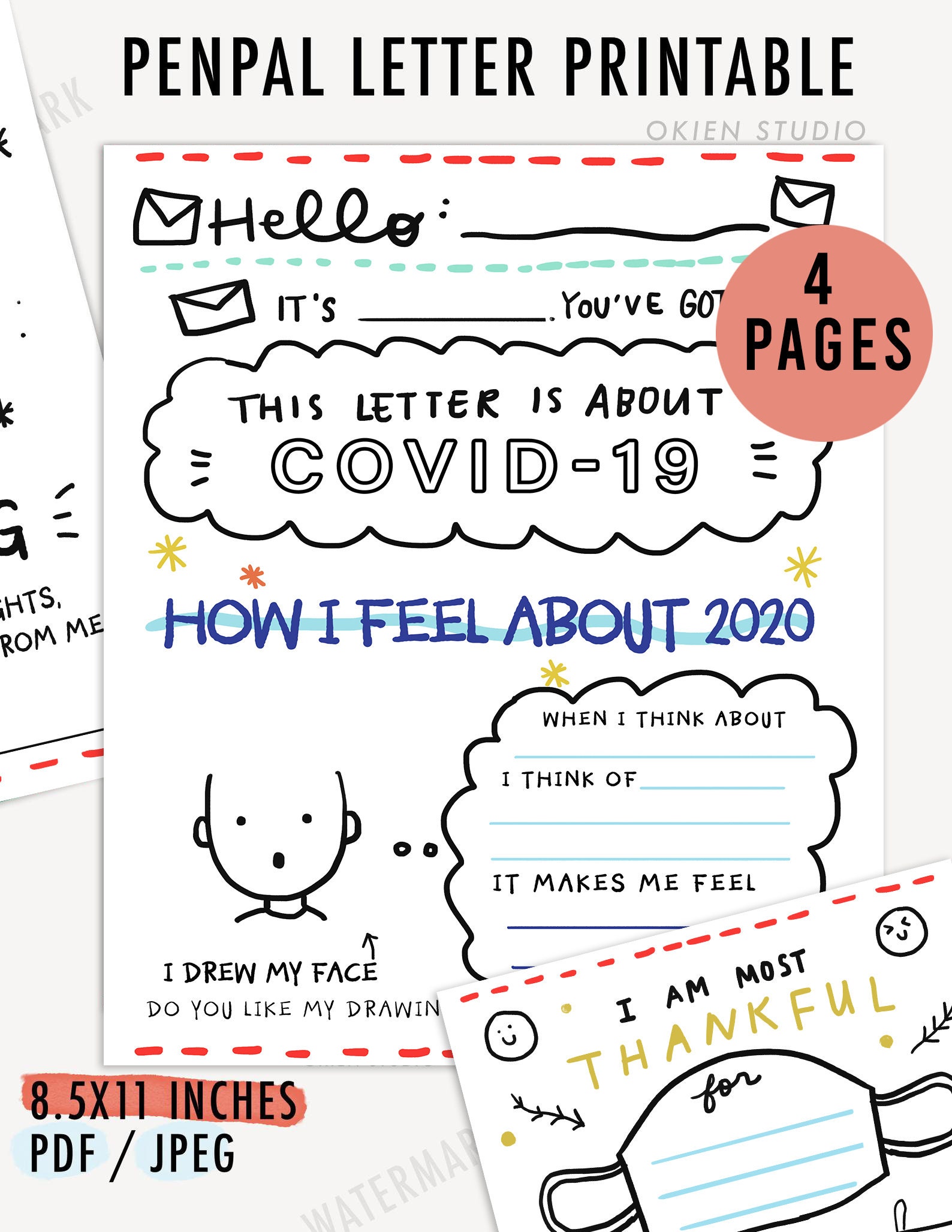 Penpal Kit for Kids Pen Pal Activity Quarantine Letter - Etsy