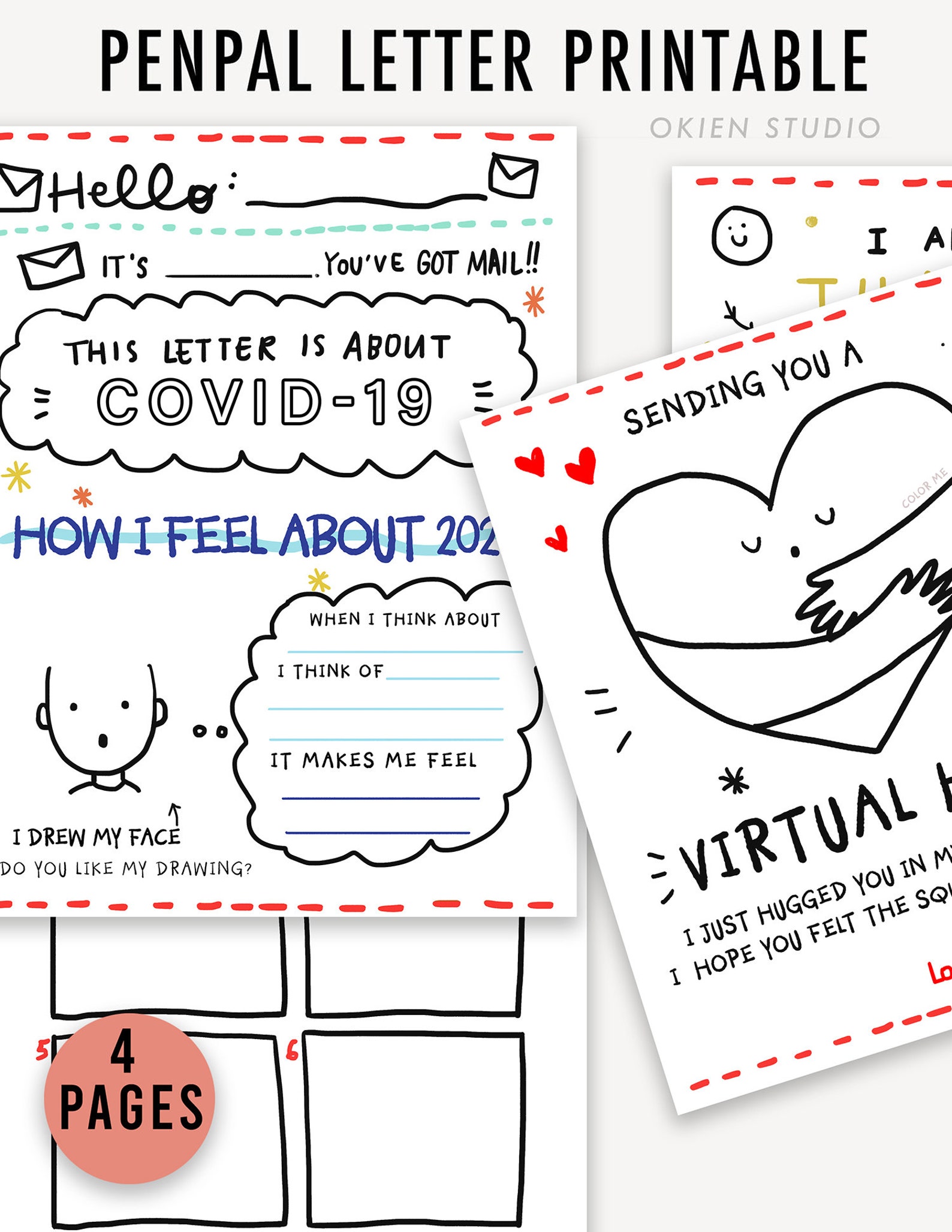 Penpal Kit for Kids Pen Pal Activity Quarantine Letter - Etsy