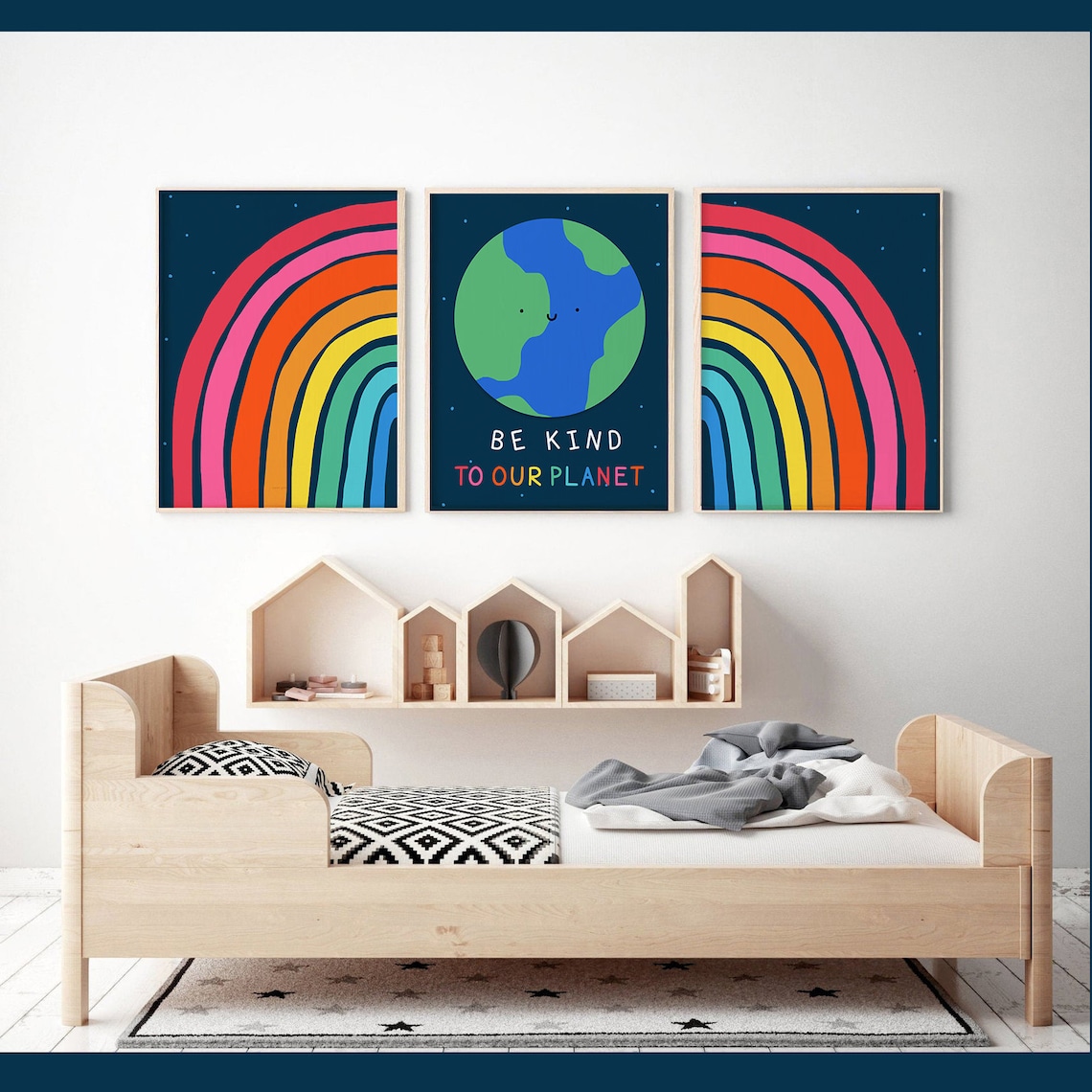 Planet Wall Art Earth Poster Planet Poster Be Kind to Our - Etsy