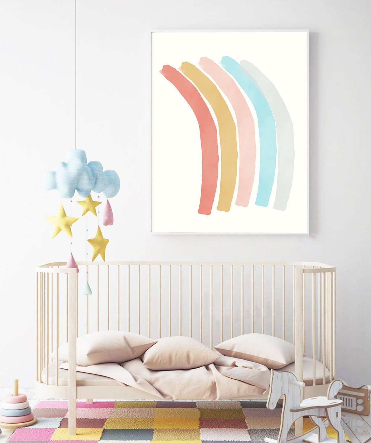 Rainbow Printable Rainbow Wall Decor Rainbow Nursery | Etsy