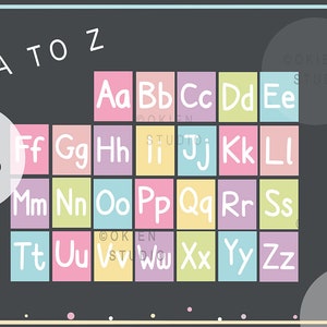 Positive Affirmations Cards Wall Art, Alphabet Letters for Classroom ...