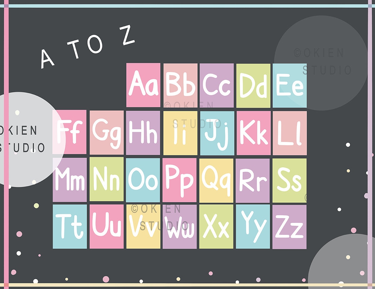 Positive Affirmations Cards Wall Art Alphabet Letters for - Etsy