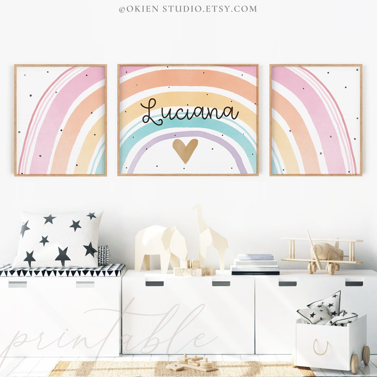 Pastel Rainbow Wall Decal for Girl Girl Room Decor Boho - Etsy