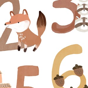 Boho Wall Decor, Number Poster, Animals Poster Boho, Boho Nursery ...