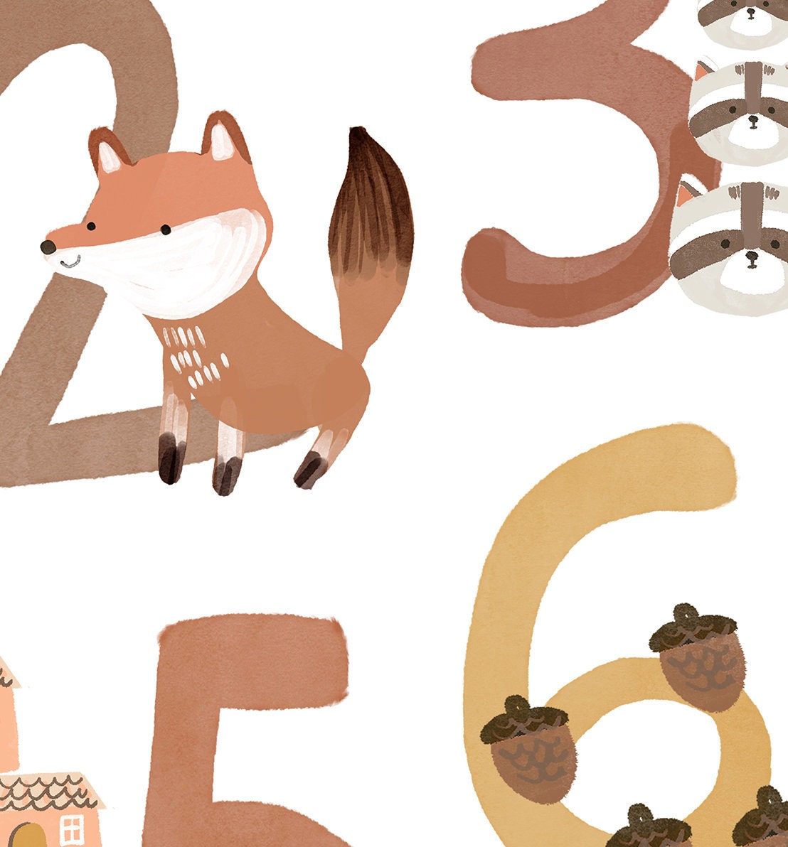 Boho Wall Decor Number Poster Animals Poster Boho Boho - Etsy