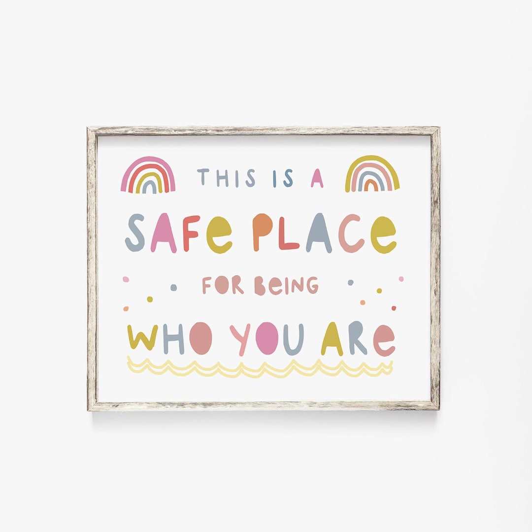 This is a Safe Space Poster, Classroom Signs Printable, Playroom Wall ...