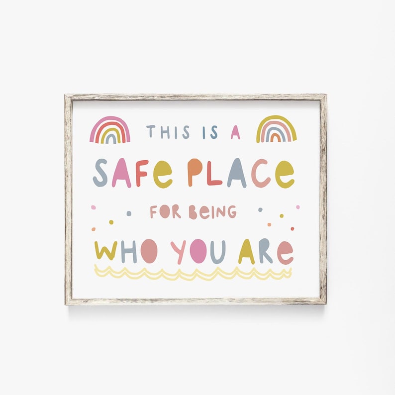 This is a Safe Space Poster Classroom Signs Printable - Etsy