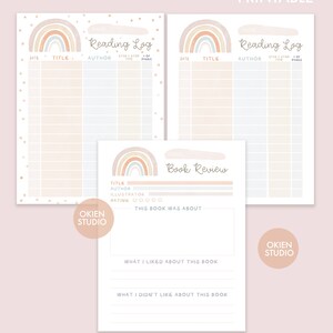 Rainbow Reading Log & Book Review Template (digital Download) - Etsy