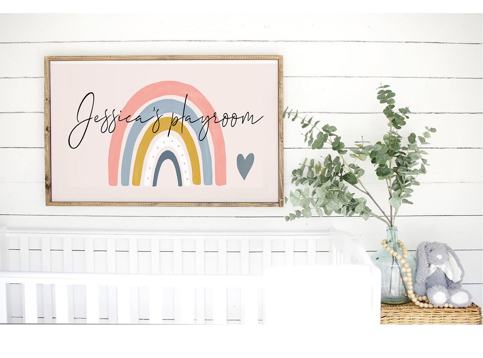 Custom Name Sign Nursery Rainbow Name Sign Long Name Sign - Etsy