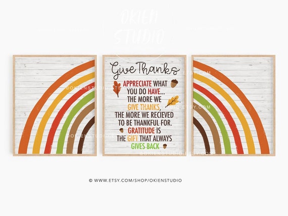 Thanksgiving Classroom Poster Teacher Bulletin Board Decor | Etsy