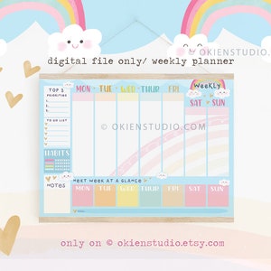 Printable Weekly Planner, Monthly Planner, Cute Printable Calendar ...