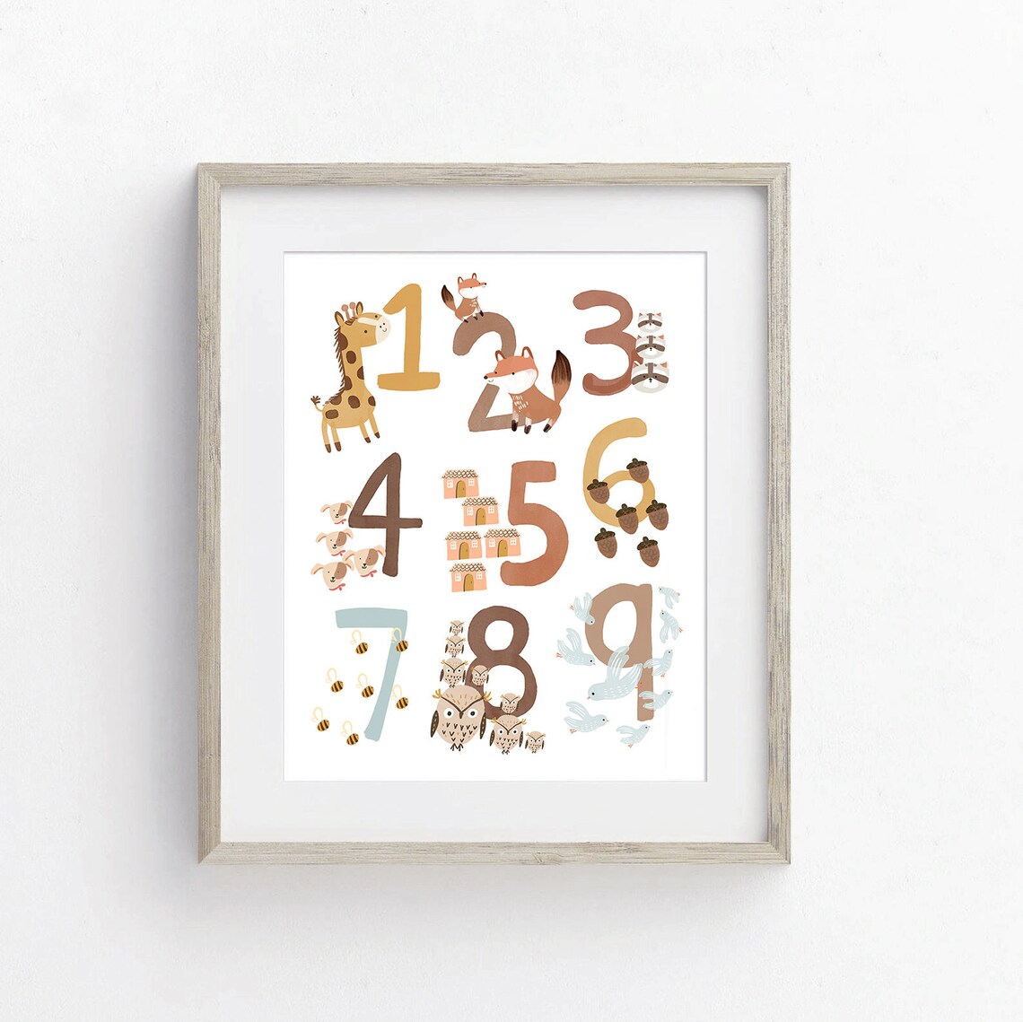 Boho Wall Decor Number Poster Animals Poster Boho Boho - Etsy