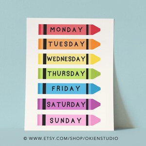 Rainbow Educational Posters Set for Playroom, Homeschool Print, Back to ...