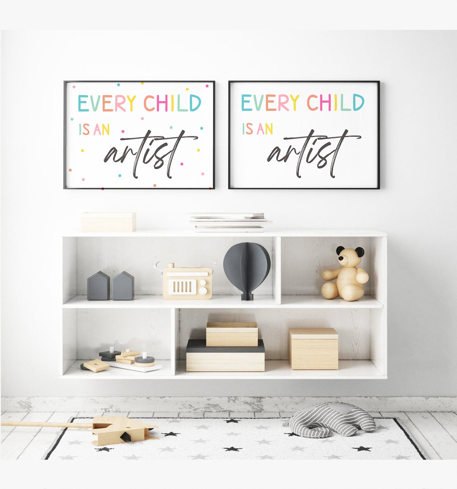 Every Child is an Artist Printable Kids Wall Art for Girls - Etsy