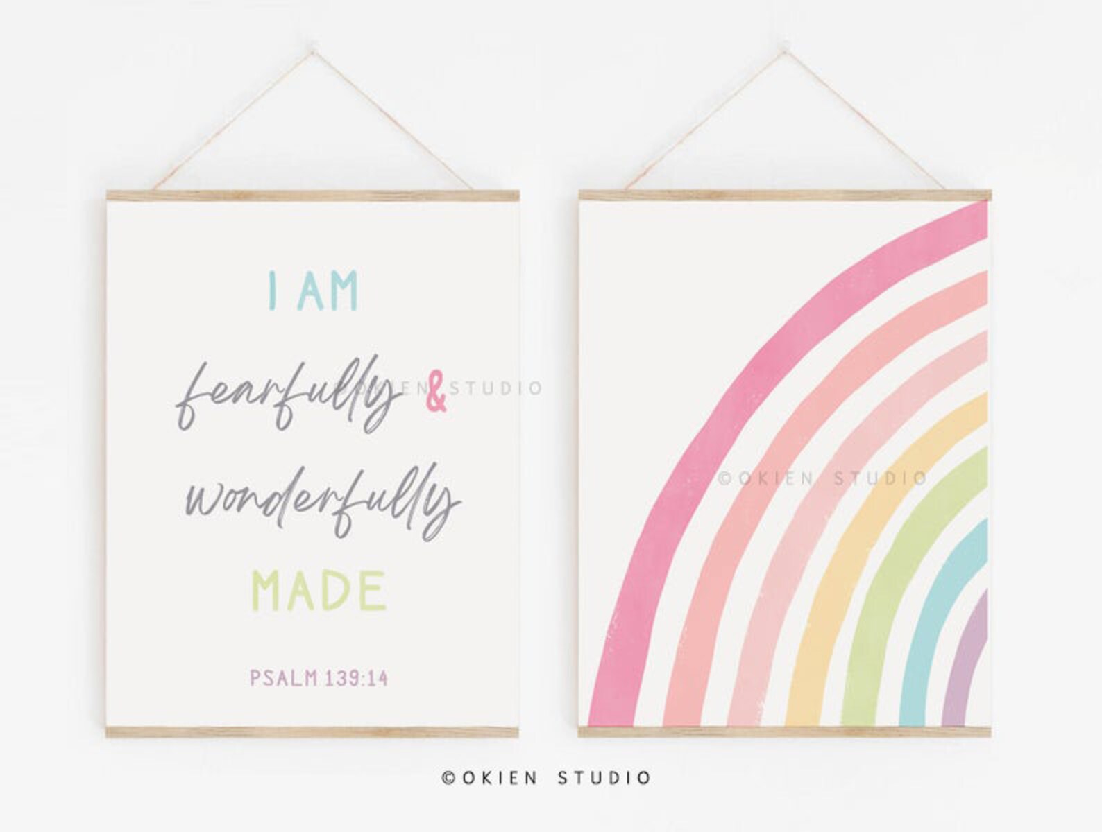 Nursery bible verse wall art Boho christian art Scripture | Etsy