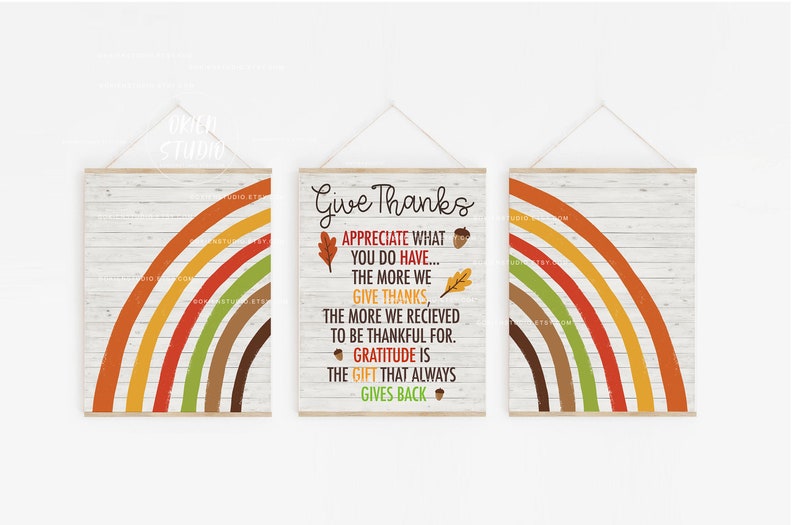 Thanksgiving Classroom Poster Teacher Bulletin Board Decor | Etsy