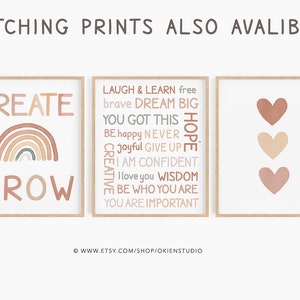 Positive Affirmations Wall Art, Boho Wall Art, Be Happy, Nursery Decor ...