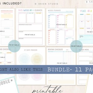 Pastel Monthly Planner Printable: Undated Calendar (digital Download ...