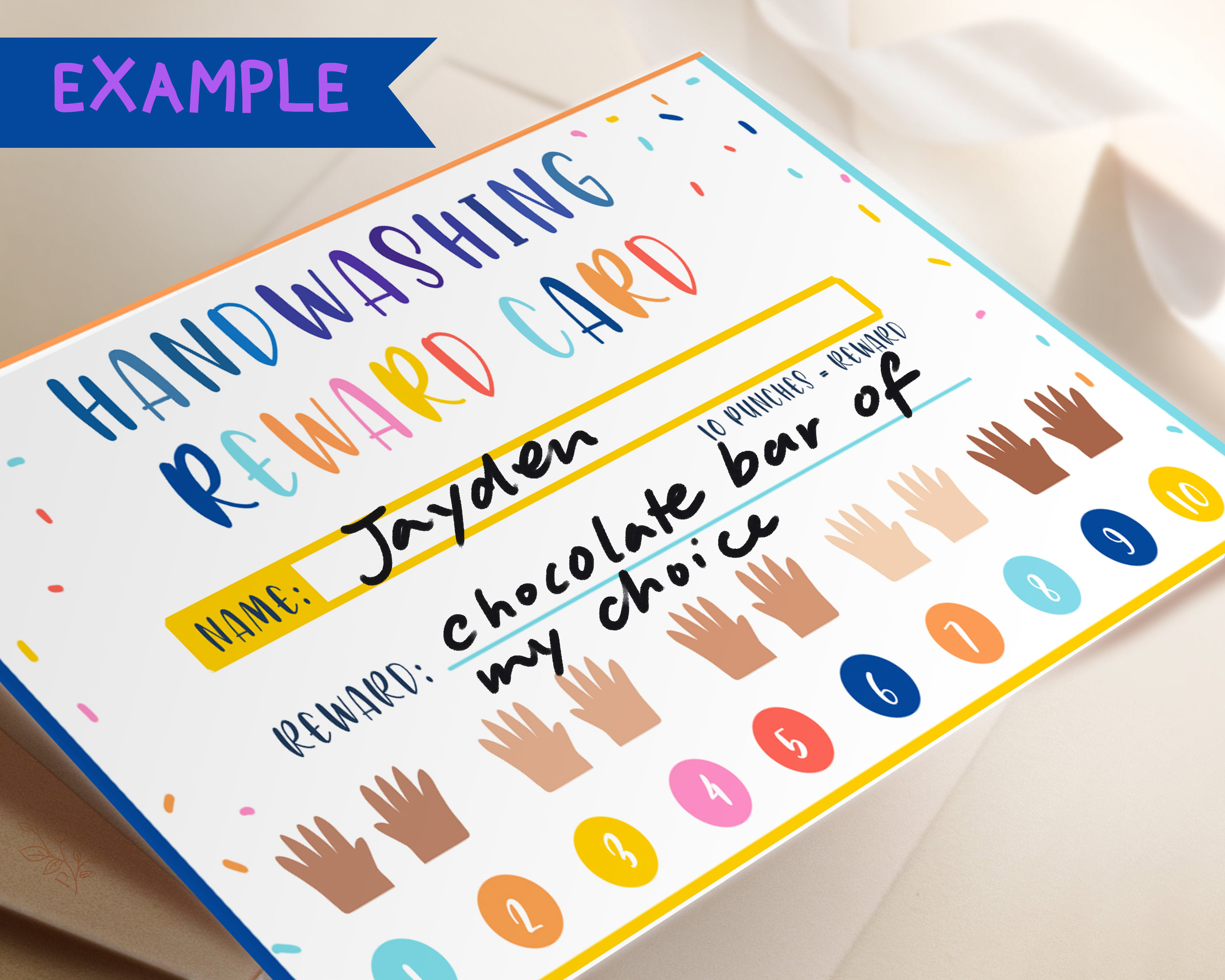 Wash Your Hands Reward Card Hand Washing Card Kid Wash Hands - Etsy