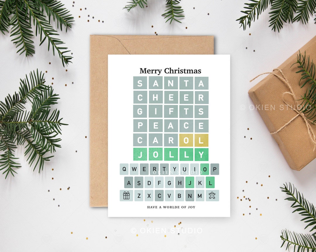 Wordle Christmas Card Printable, Christmas Card for Her, Trending 2022 ...